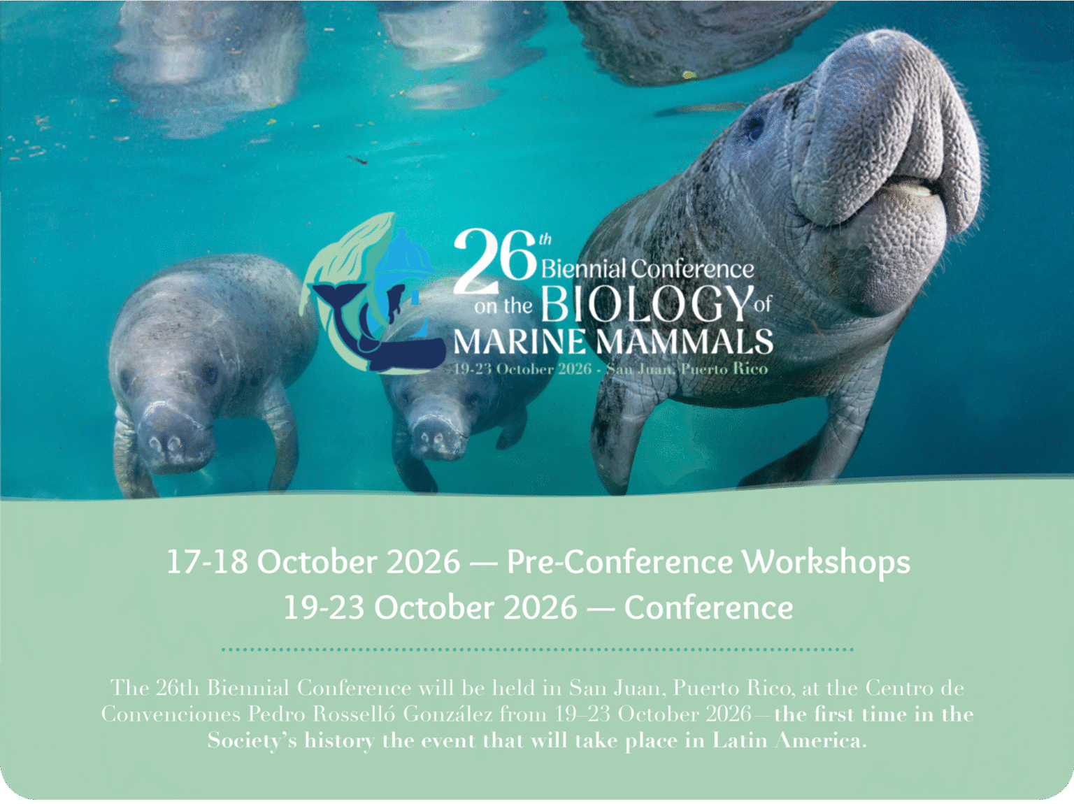 SMM2026: 26th Biennial Conference on the Biology of Marine Mammals ...